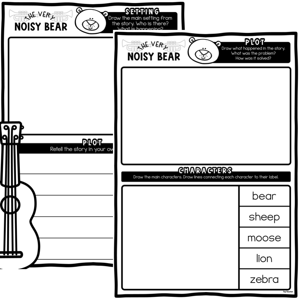 The Very Noisy Bear Worksheets - Top Teacher