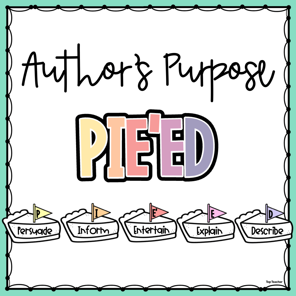 Author’s Purpose PIE’ED POWERPOINT - Top Teacher