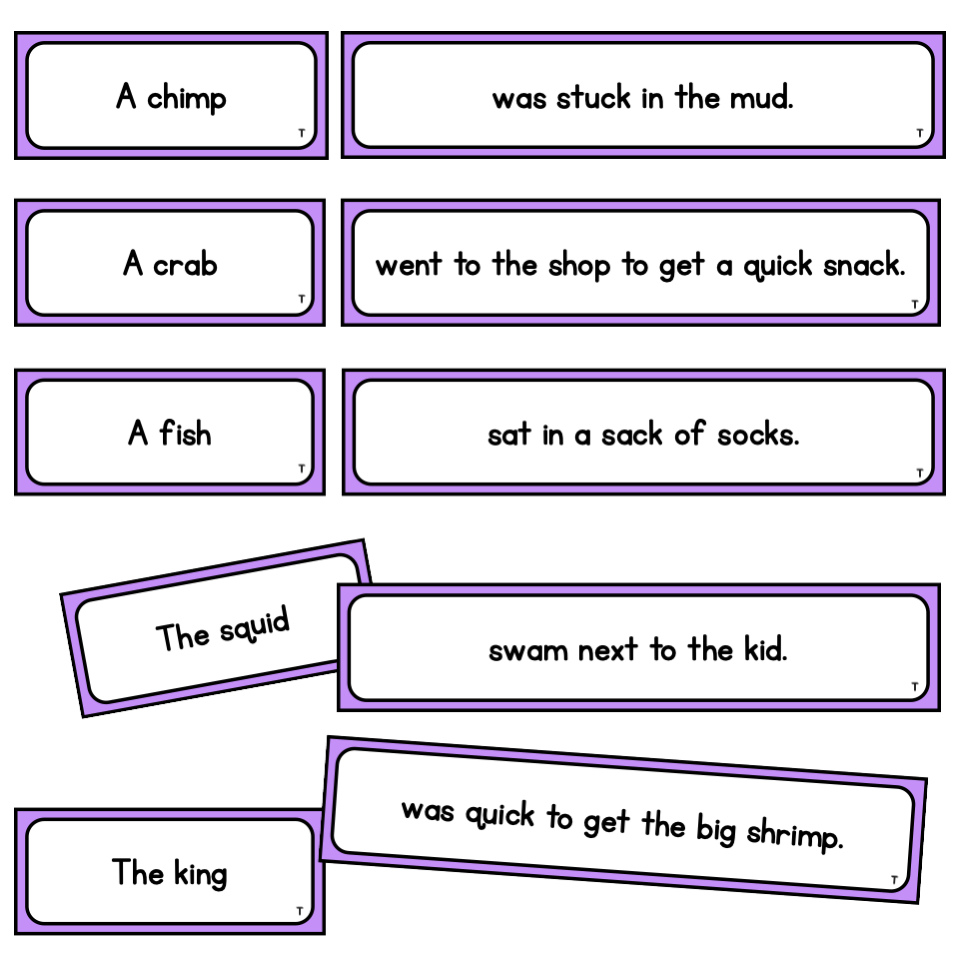 Phonics Sentence Builder Digraphs: ck, ng, wh, qu - Top Teacher