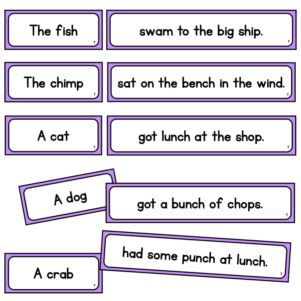 Phonics Sentence Builder Digraphs: sh, ch, th - Top Teacher