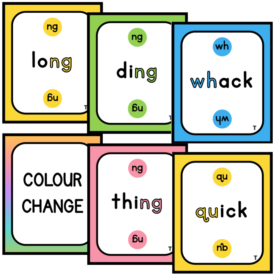 Phuno Phonics Card Game: ck, ng, wh, qu - Top Teacher