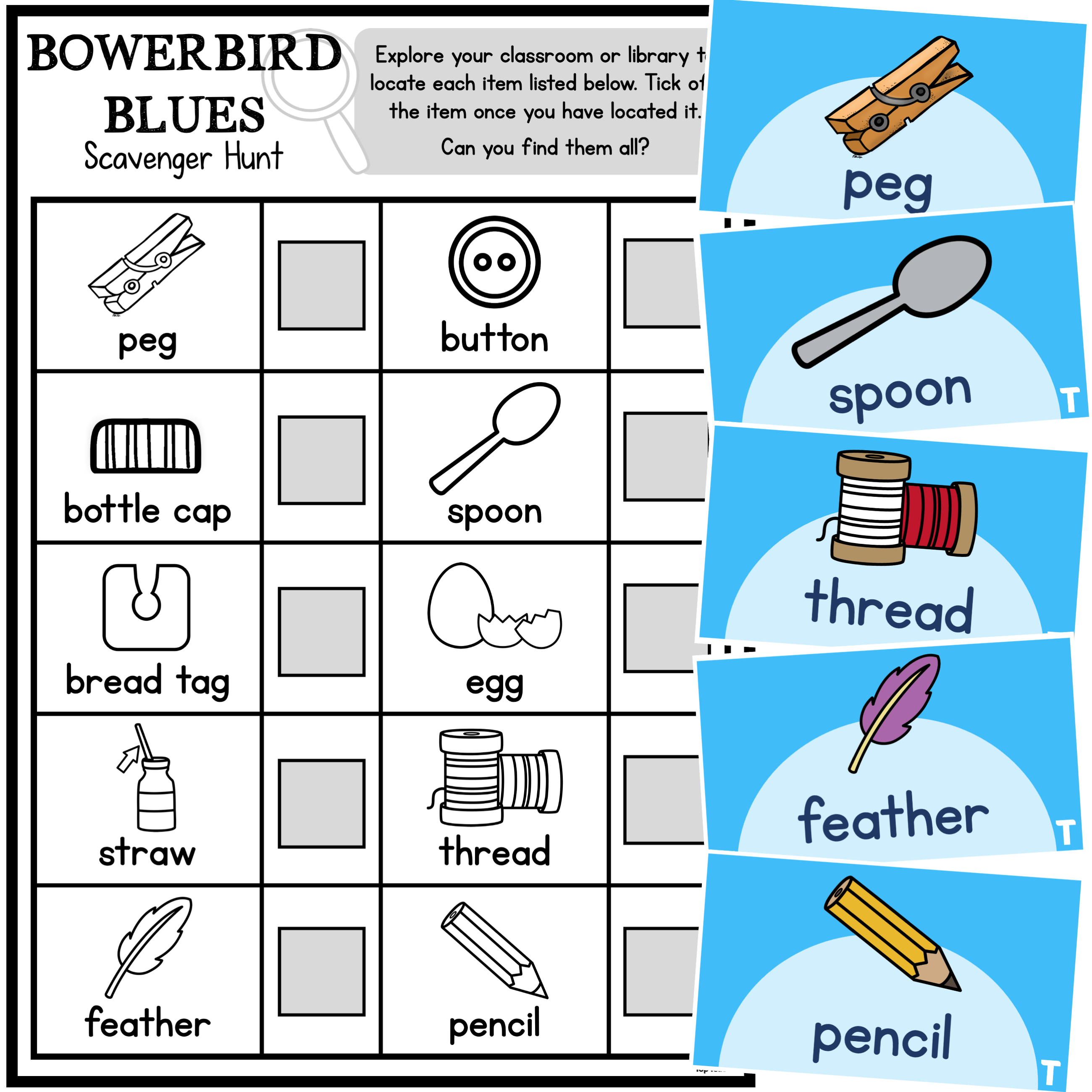 Bowerbird Blues Scavenger Hunt - Top Teacher