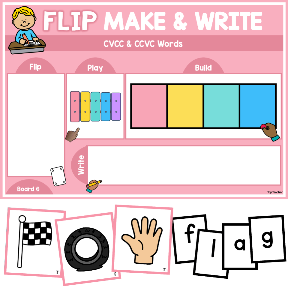 Segment and Spell Phonics Activity: CVCC & CCVC - Top Teacher