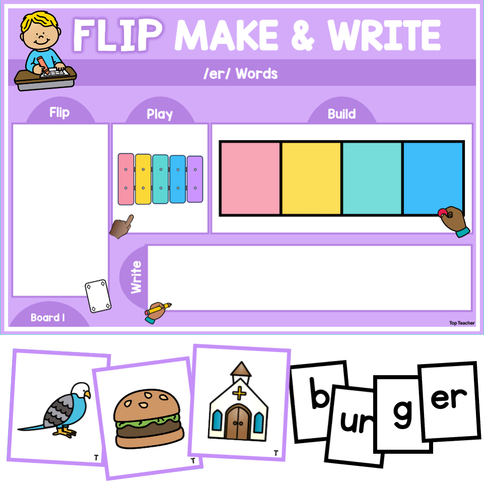 Segment and Spell Phonics Activity: /er/ - Top Teacher