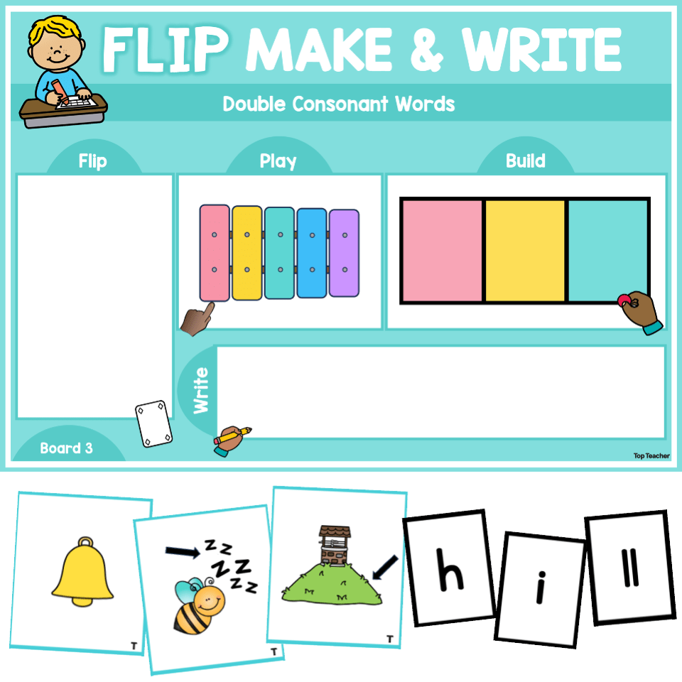 Segment and Spell Phonics Activity: ff, ll, ss, zz - Top Teacher