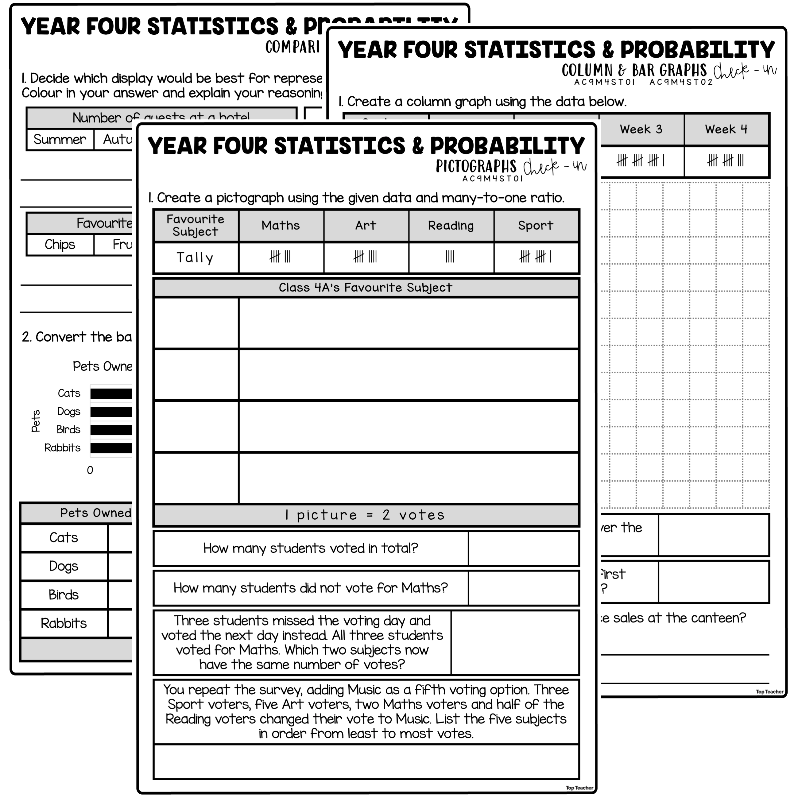 Statistics & Probability Strand Assessments: Year 4 Semester 1 - Top ...