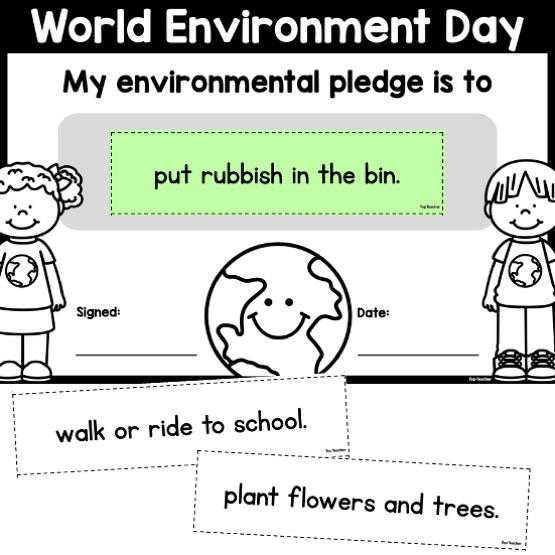 World Environment Day: My Environmental Pledge Certificate - Top Teacher
