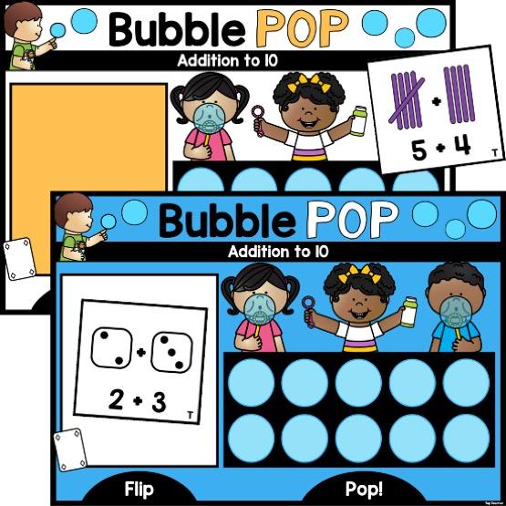 Bubble Pop: Addition to 10 Game - Top Teacher