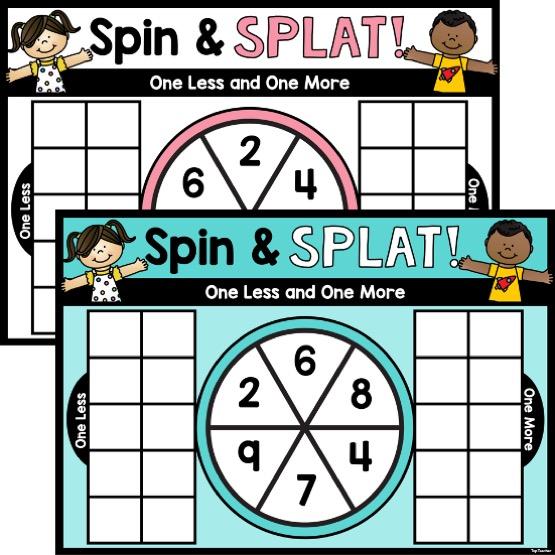 Spin & Splat: One More & One Less Numbers to 10 Game - Top Teacher