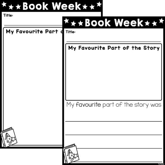 Book Week: My Favourite Part of the Story Worksheets - Top Teacher