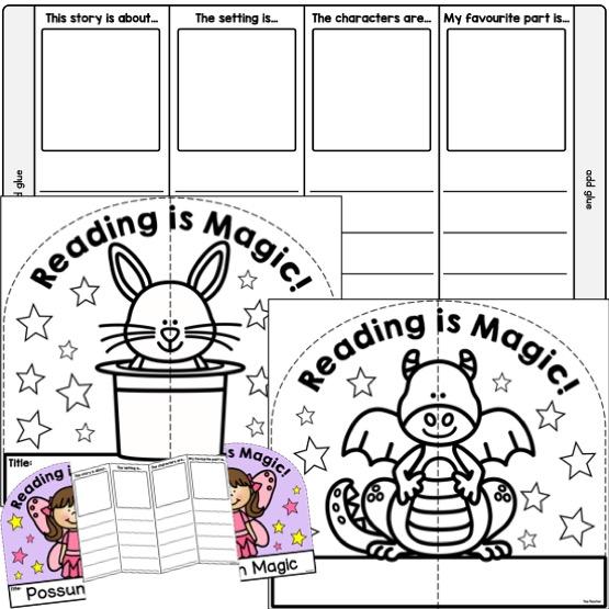 Reading is Magic: Book Review Foldable Activity - Top Teacher