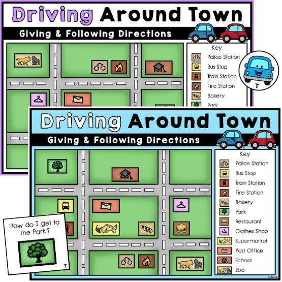 Driving Around Town: Giving & Following Directions Activity - Top Teacher
