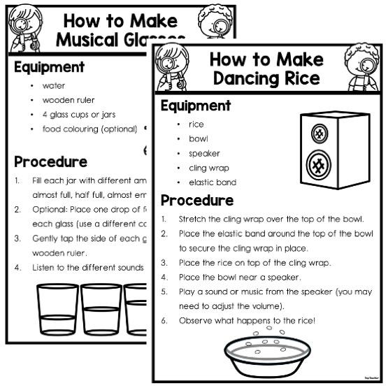 Investigating Sound Activity PACKAGE - Top Teacher
