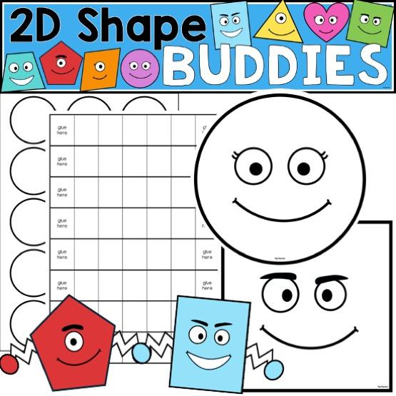 2D Shape Buddies Craft - Top Teacher