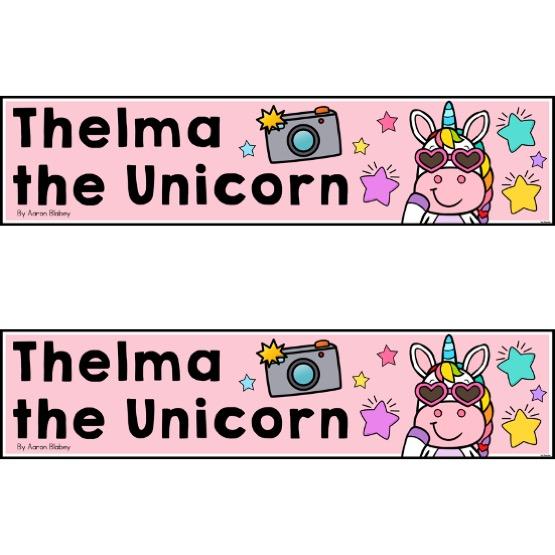 Thelma the Unicorn Banner - Top Teacher