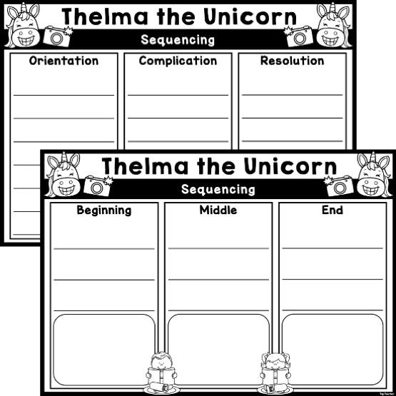 Thelma the Unicorn: Sequencing Worksheets - Top Teacher