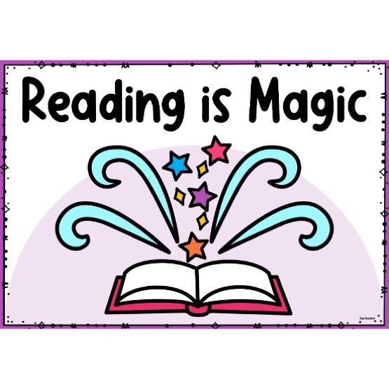 Reading is Magic Poster - Top Teacher