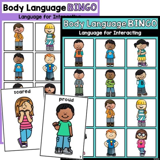 Body Language Bingo: Language for Interacting Game - Top Teacher