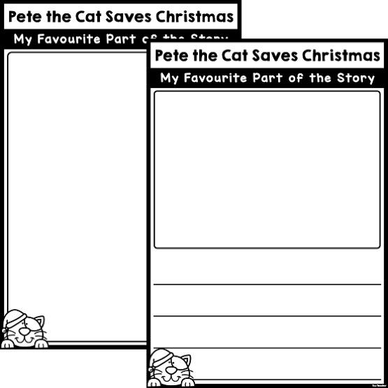 Pete the Cat Saves Christmas: My Favourite Part of the Story Worksheets ...