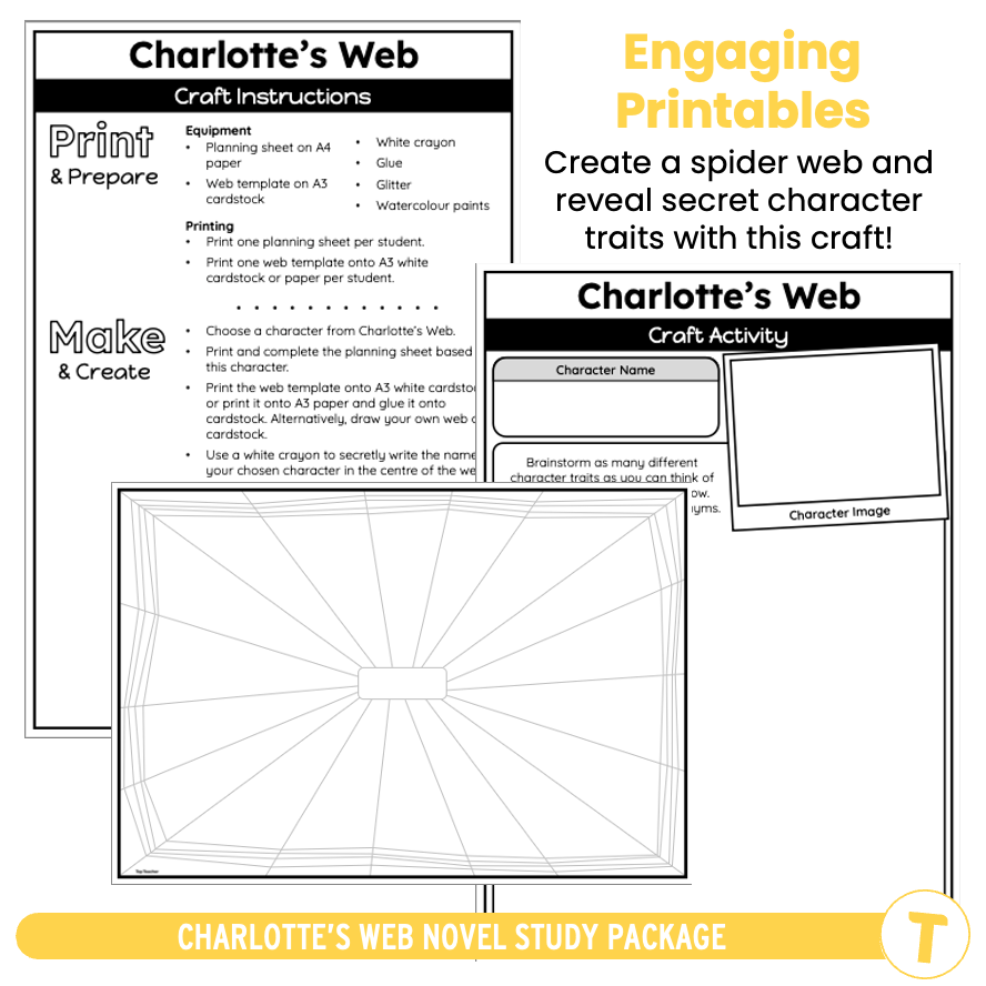 Charlotte's Web Novel Study PACKAGE - Top Teacher