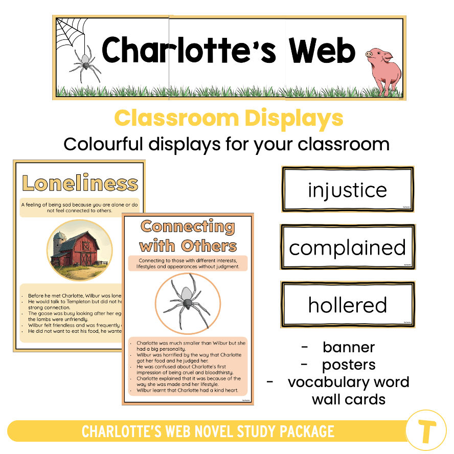 Charlotte's Web Novel Study PACKAGE - Top Teacher