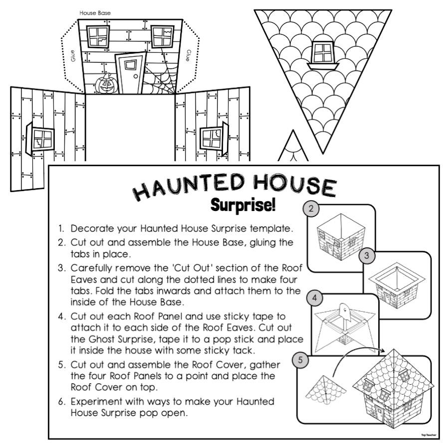 Halloween Haunted House Surprise Craft Activity - Top Teacher