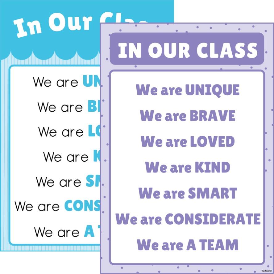 In Our Class Poster Pastel - Top Teacher