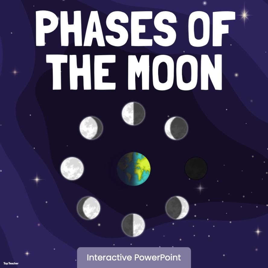 Identifying Phases of the Moon: Earth & Space Sciences POWERPOINT - Top ...