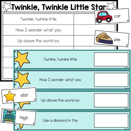 Nursery Rhyme Scramble: Twinkle, Twinkle Little Star Activity - Top Teacher
