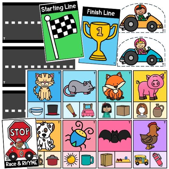 Race & Rhyme: Identifying Rhyme Game - Top Teacher