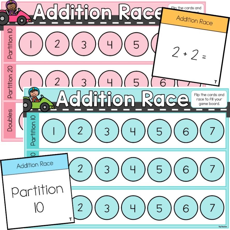 Addition Race: Adding Numbers to 24 Game - Top Teacher