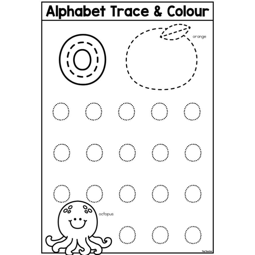 Letter O Alphabet Tracing Worksheets Letter O Worksheets Tracing