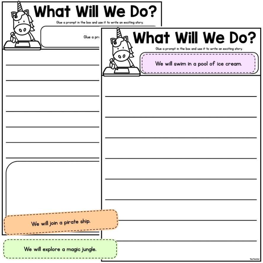 What Will We Do? Back to School Worksheets - Top Teacher