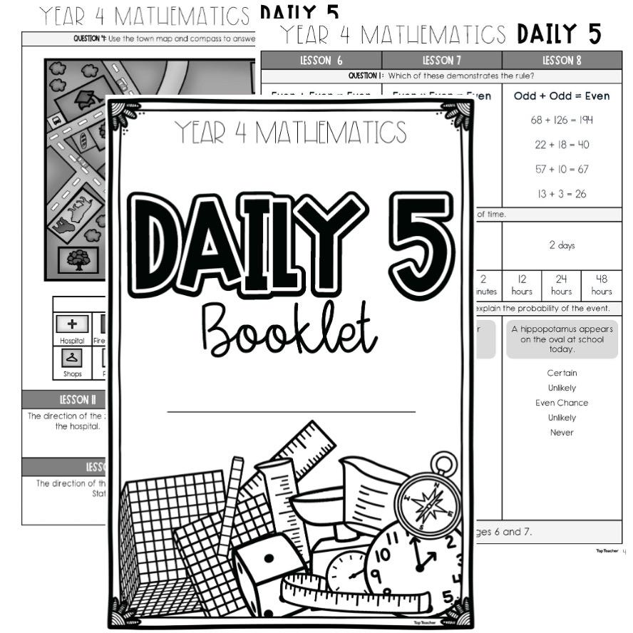 Year 4 Mental Maths Daily 5 Workbook - Top Teacher