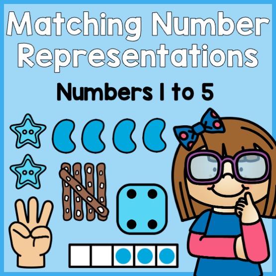 Matching Number Representations: Numbers 1-5 POWERPOINT - Top Teacher