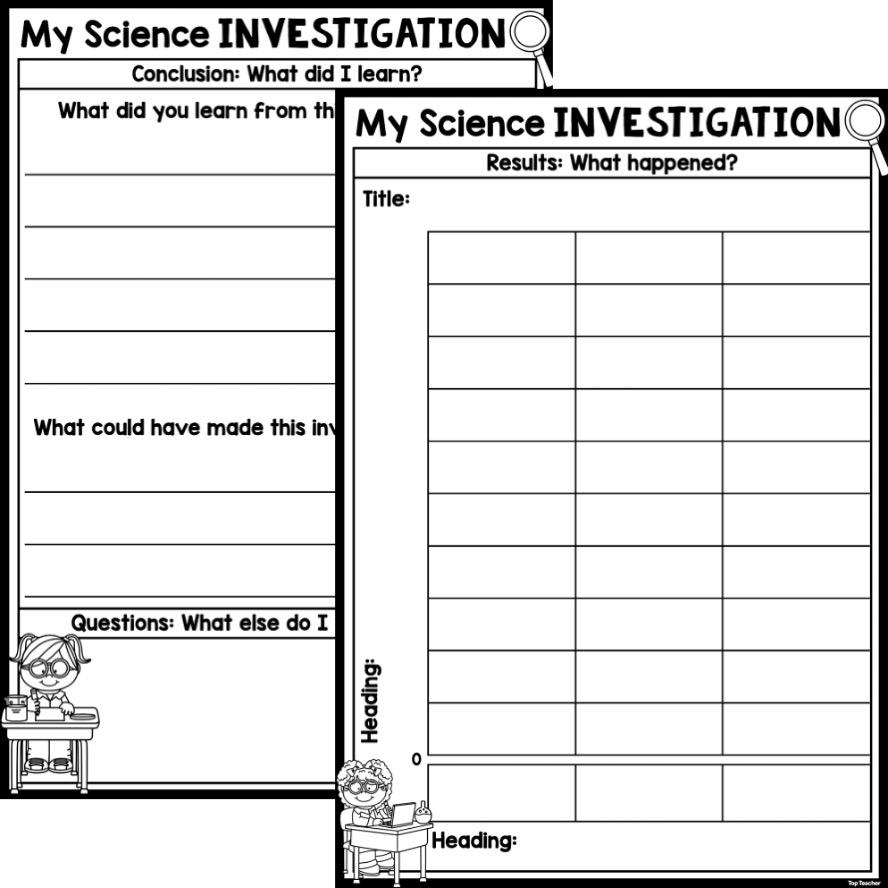 Science Investigation: Year 2 Worksheets - Top Teacher
