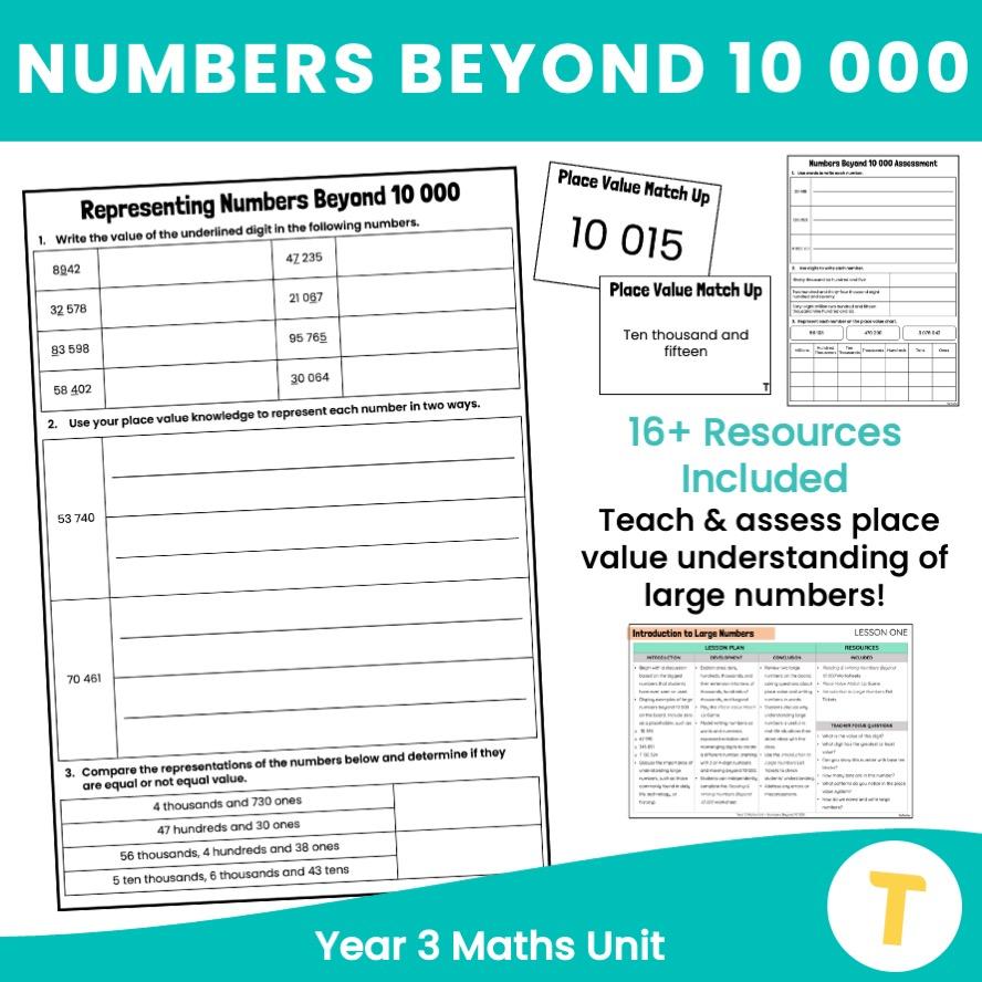 Year 3 Maths Unit: Numbers Beyond 10 000 - Top Teacher