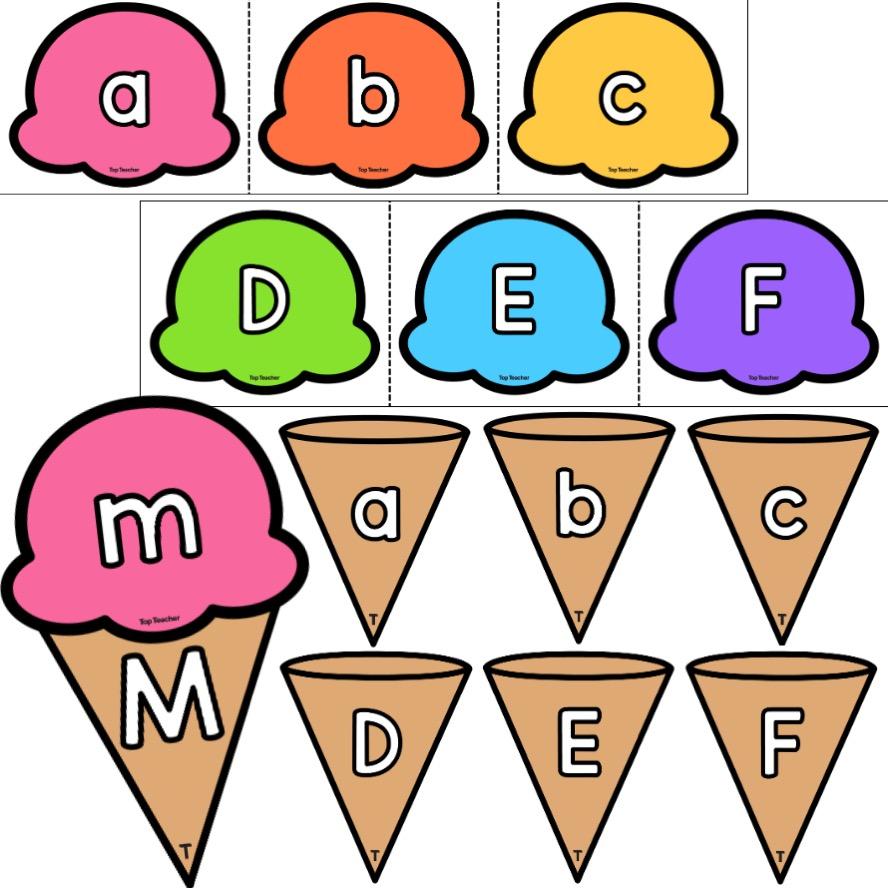 Alphabet Ice Cream Peg It: Letter Recognition Activity - Top Teacher