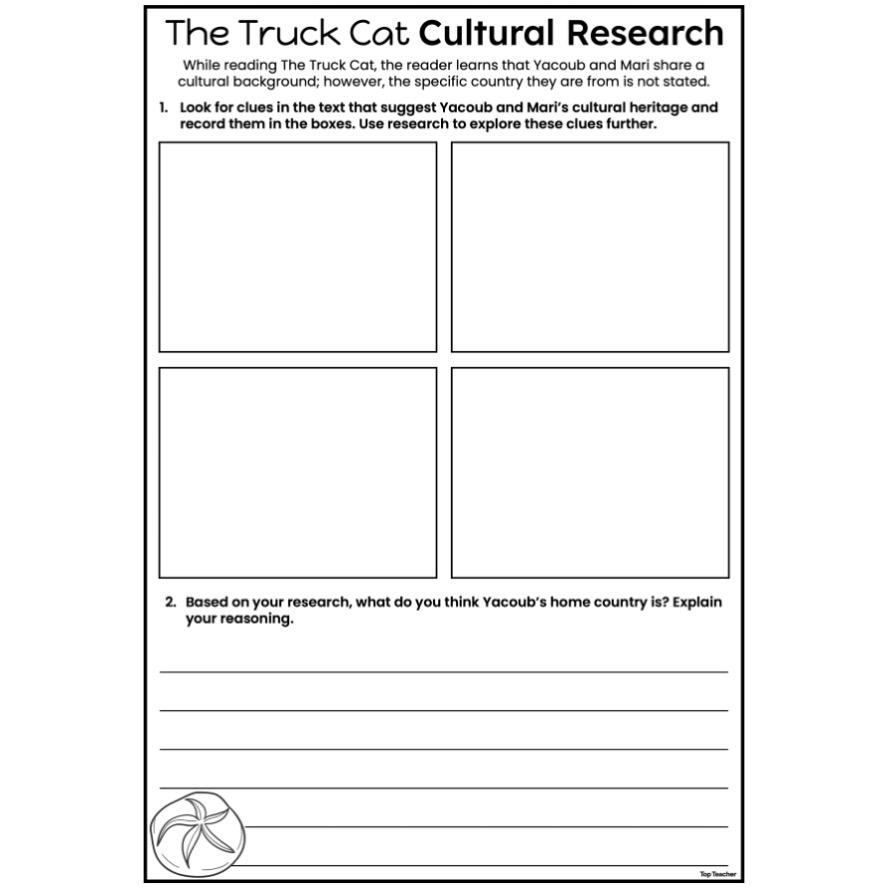 The Truck Cat Cultural Research Activity - Top Teacher