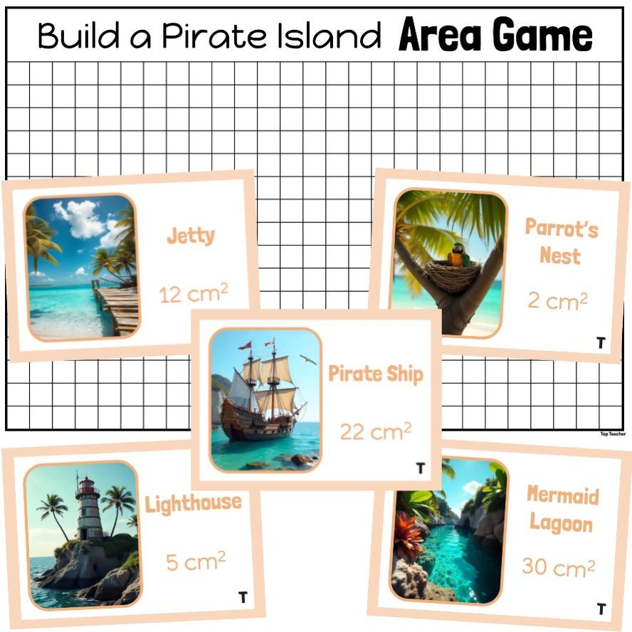 Build a Pirate Island: Area Game - Top Teacher