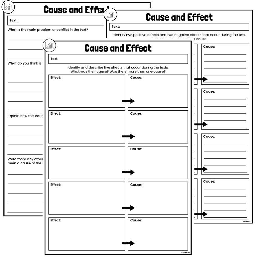 Identify Cause And Effect Worksheets