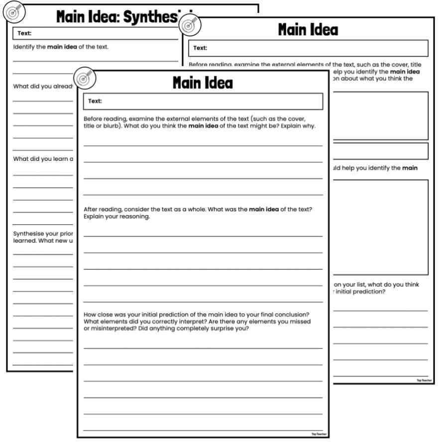 Paragraph Comprehension Worksheets