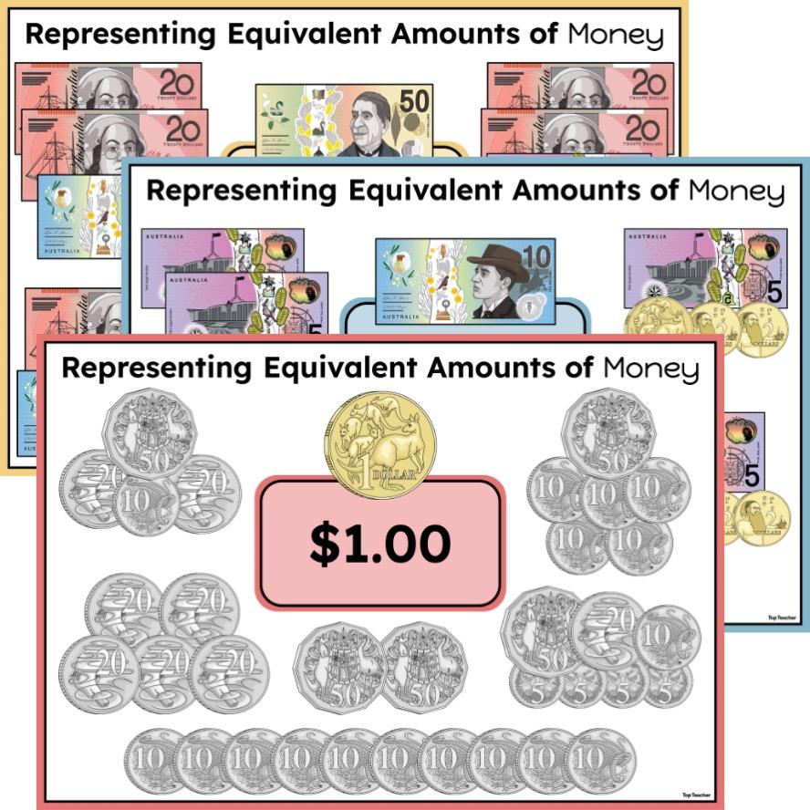 Equivalent Money Posters - Top Teacher