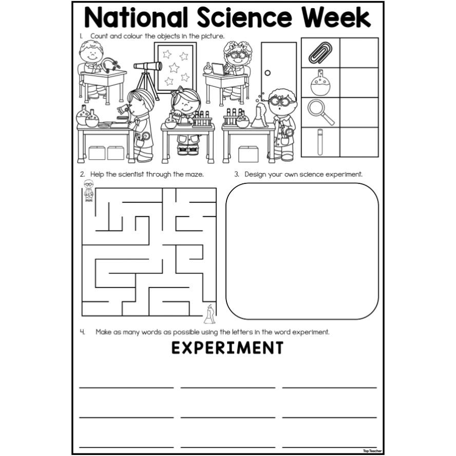 National Science Week: Activity Worksheet - Top Teacher