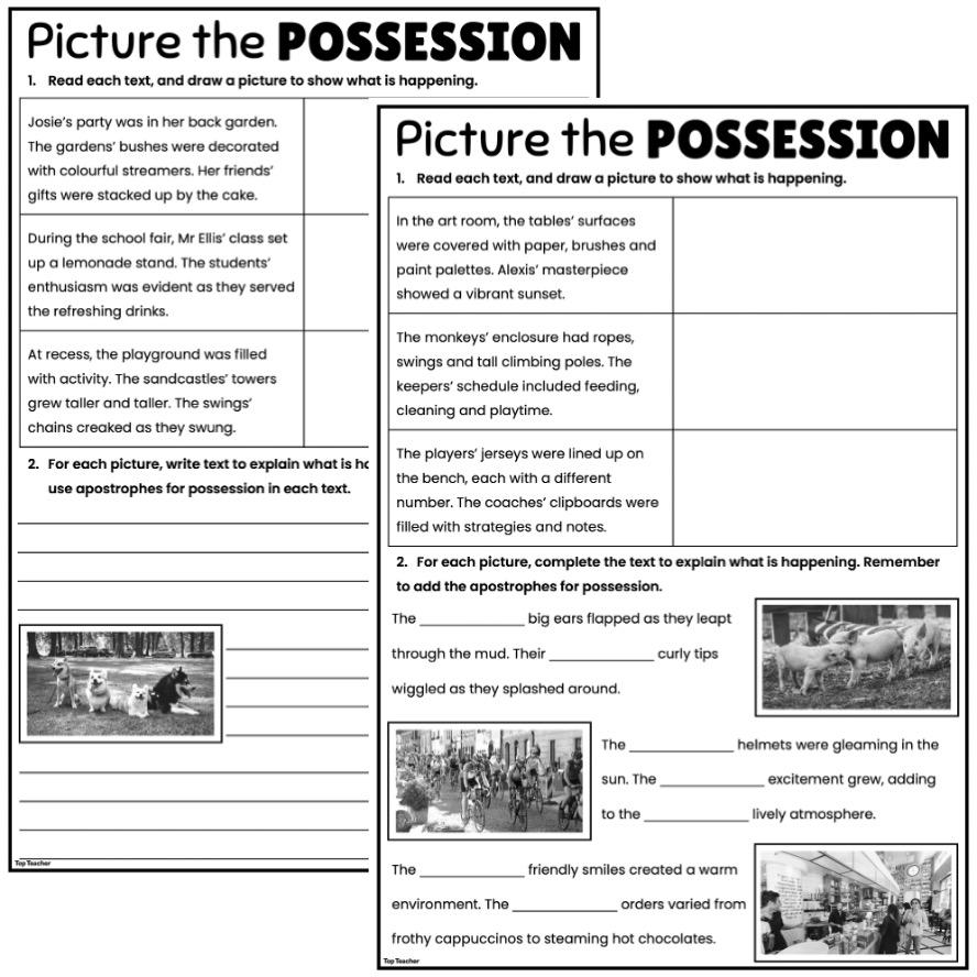 Picture the Possession: Using Apostrophes in Possessive Nouns ...