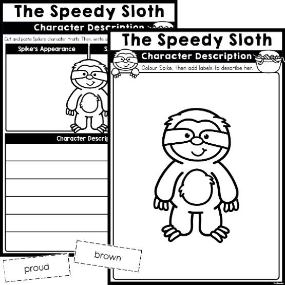The Speedy Sloth: Character Description - Top Teacher