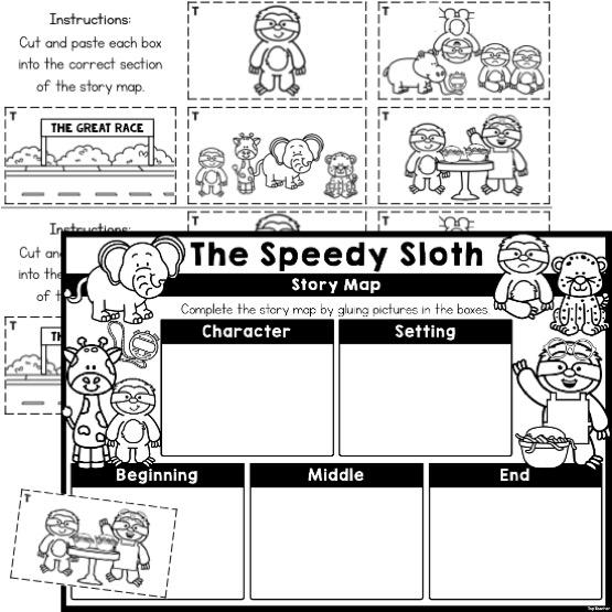 The Speedy Sloth: Story Map - Top Teacher