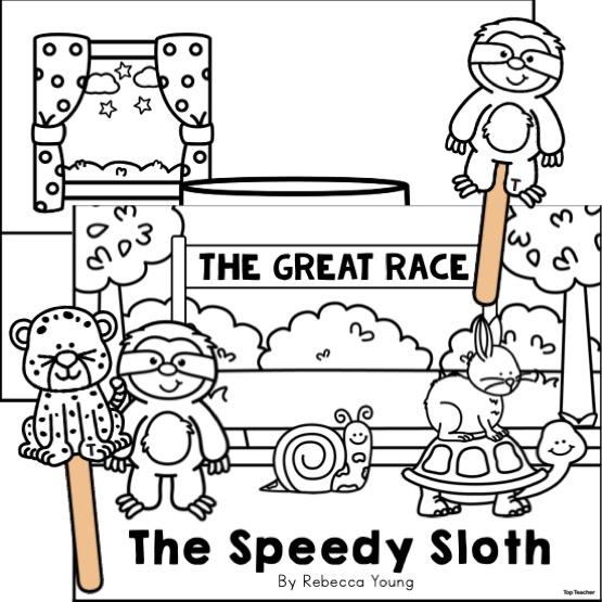 The Speedy Sloth: Puppet Retell Booklet - Top Teacher