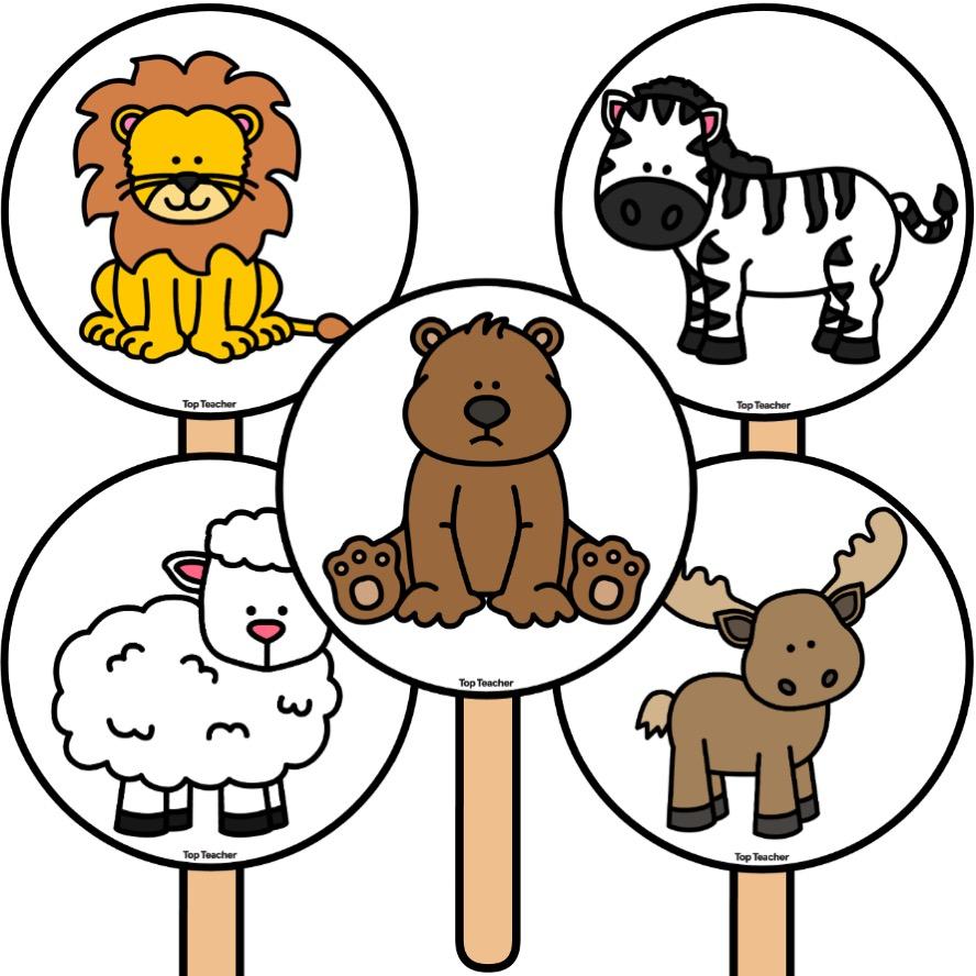 The Very Cranky Bear: Stick Puppets - Top Teacher