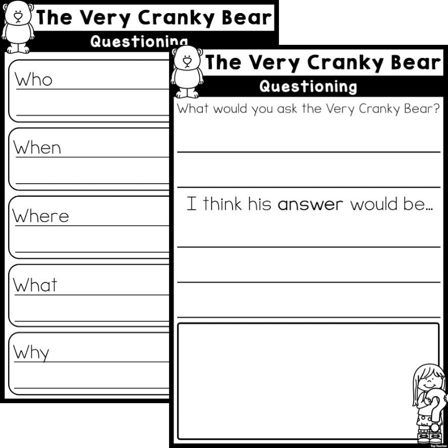 The Very Cranky Bear: Questioning - Top Teacher